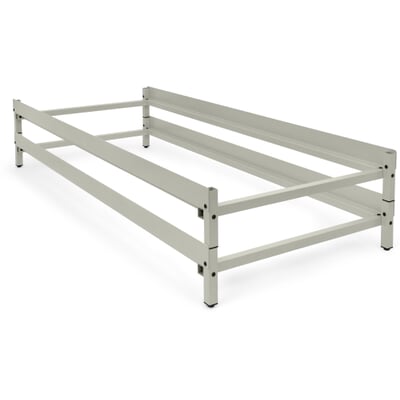 Bett Erik, 90 x 200 cm, RAL 7032 Kieselgrau | Manufactum