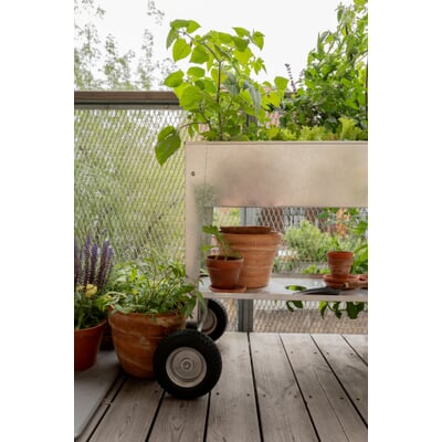 Balcony raised bed galvanized rollable | Manufactum