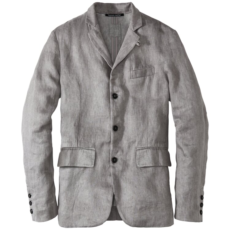 Men's linen jacket, Grey melange | Manufactum