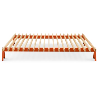 Bett Simplon - 160 cm, RAL 2001 Rotorange | Manufactum