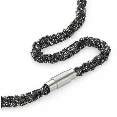 Collier gestrickt, Silber oxidiert | Manufactum