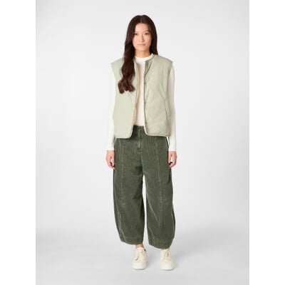 Ladies reversible vest, Light green-cream | Manufactum