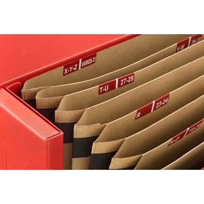 Fan folder cardboard, Red | Manufactum