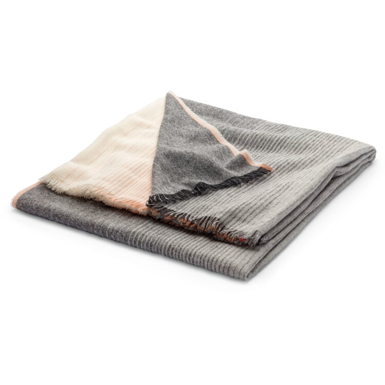 Wool blanket Inga Sempé, Black-orange | Manufactum