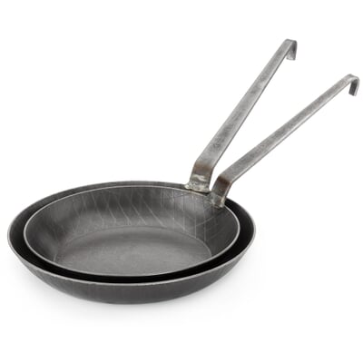 Turk Wrought Iron Frying Pan with High Rim, 28 cm | Manufactum
