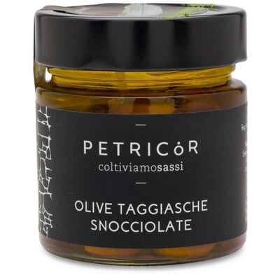 Entsteinte Taggiasca-Oliven in Olivenöl | Manufactum