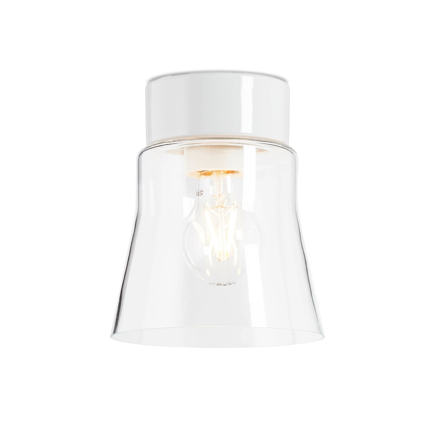 Ceiling light cylinder Open, Clear glass | Manufactum