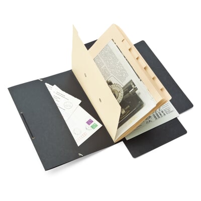 9-vaks map karton, Zwart | Manufactum
