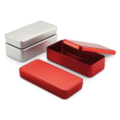 Doos aluminium doos, Flat, Zilverkleurig | Manufactum