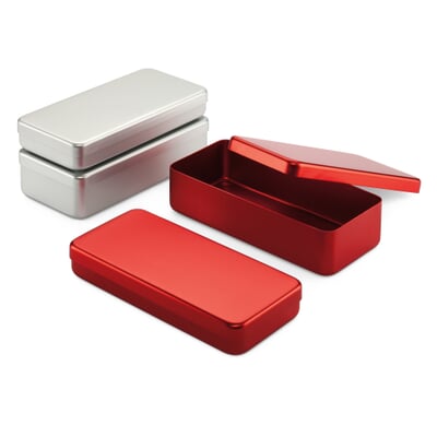Doos aluminium doos, Flat, Red | Manufactum