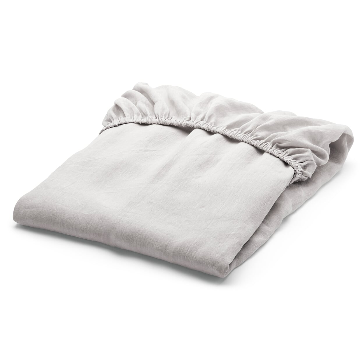 Cambric Made of Linen Fitted Sheet, Quartz Gray, 90 × 200 cm | Manufactum