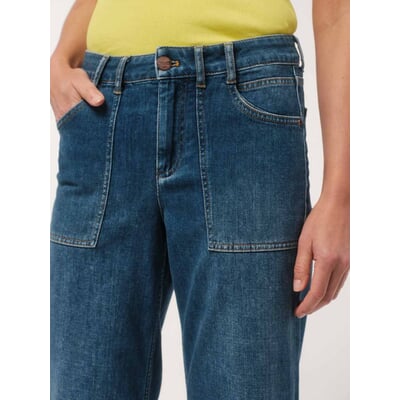 Damenjeans mit aufgesetzten Taschen, Denim | Manufactum