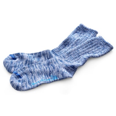 Unisex sok, Blauw-Natuur-Melange | Manufactum