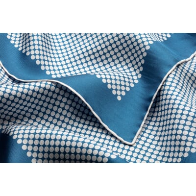 Unisex-Nickituch Seide, Blau-Weiß | Manufactum