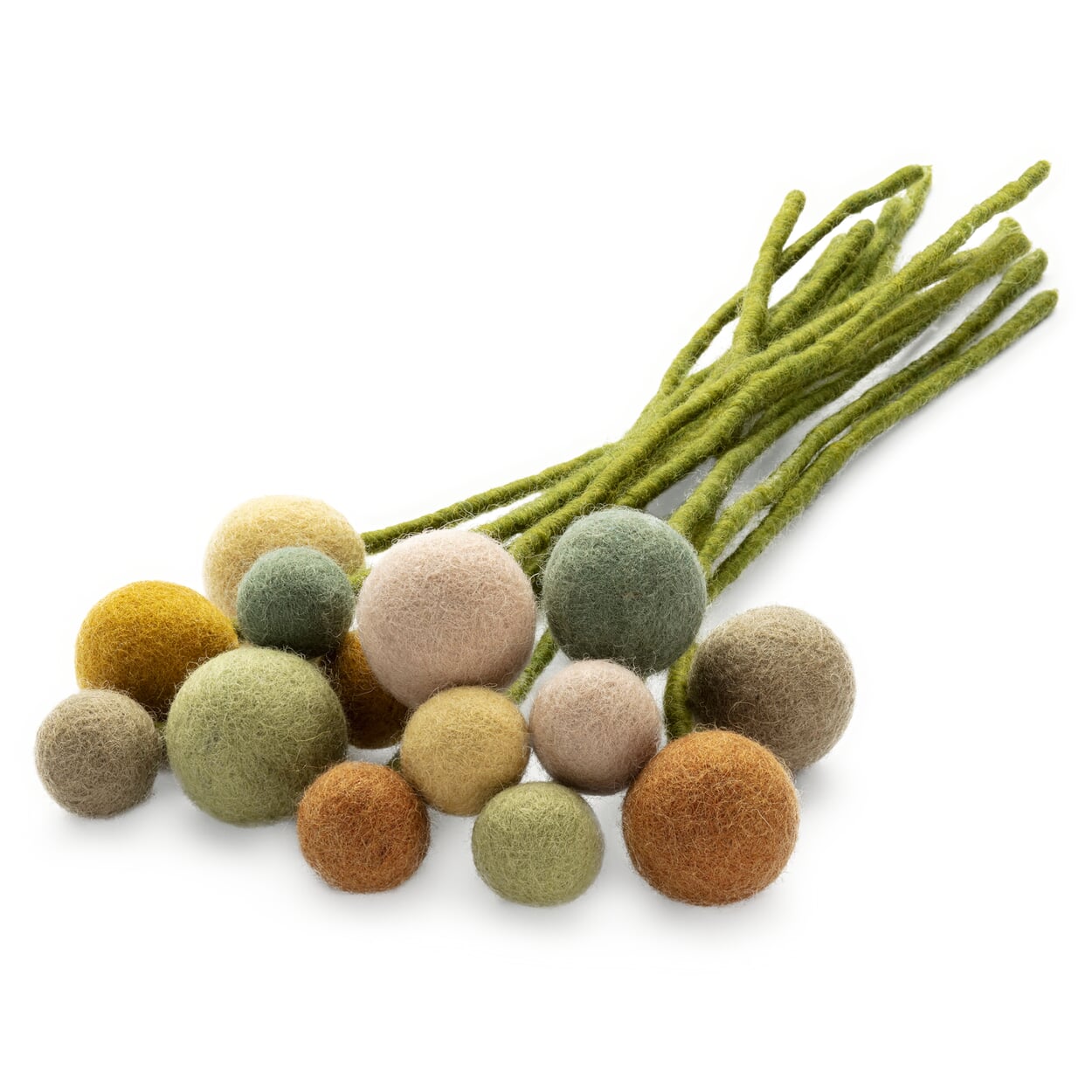 Set Vilt Bloemen, Gedempte kleuren | Manufactum