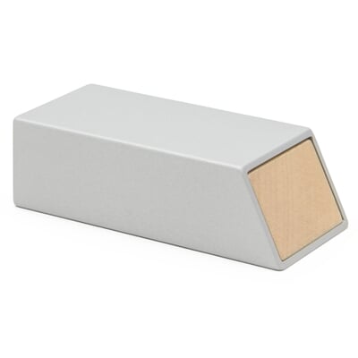 Pillendoos Monoliet, 2 compartimenten, Zilver | Manufactum