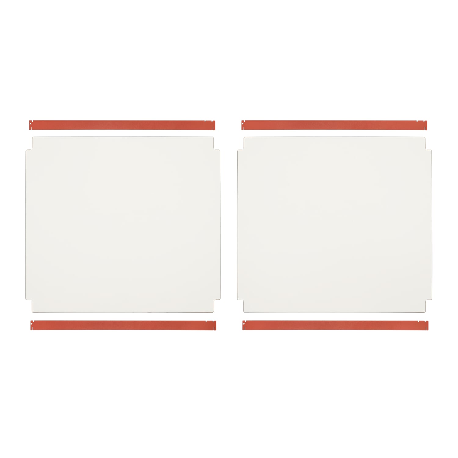 Fachboden zu Schrank P100, Weiß / RAL 2001 Rotorange | Manufactum