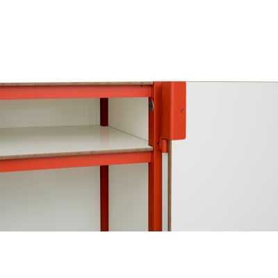 Fachboden zu Schrank P100, Weiß / RAL 2001 Rotorange | Manufactum