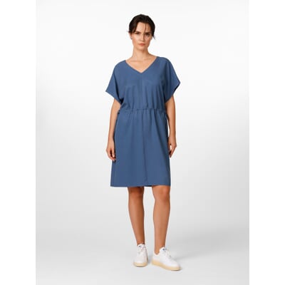 Damenkleid V-Ausschnitt, Blau | Manufactum