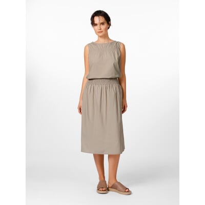 Dames Midi rok brede tailleband, zand | Manufactum